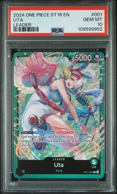 2024 ONE PIECE STARTER DECK ST16-GREEN UTA LEADER #001 UTA PSA 10 | eBay