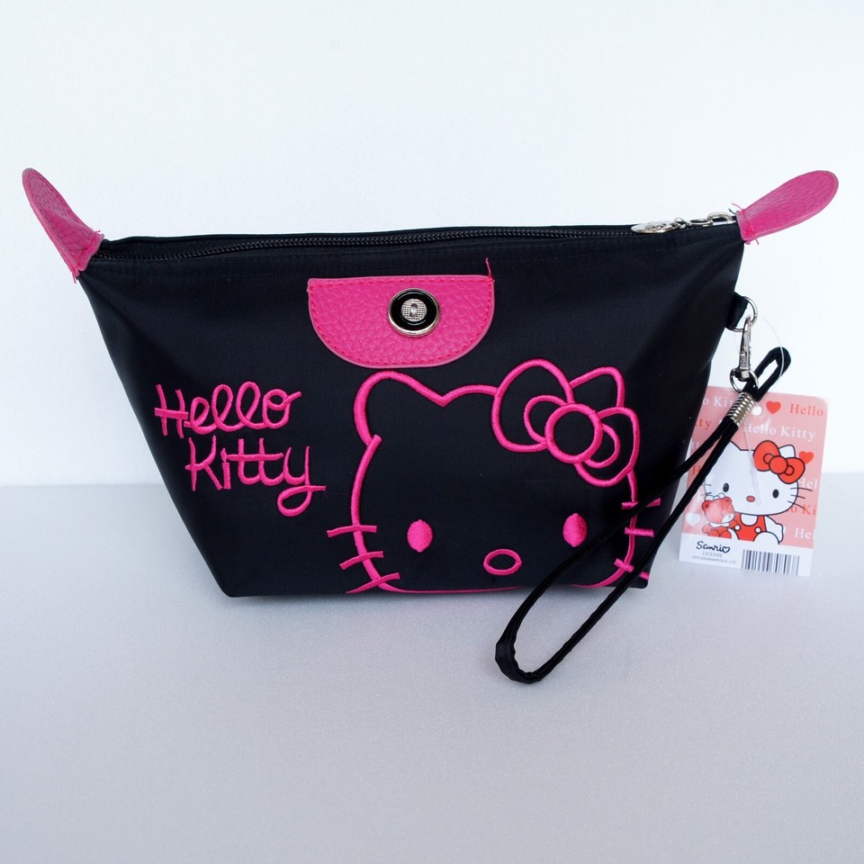 Hello Kitty Polyester Mini Handbag Purse Cosmetic Makeup Organizer Bag ...