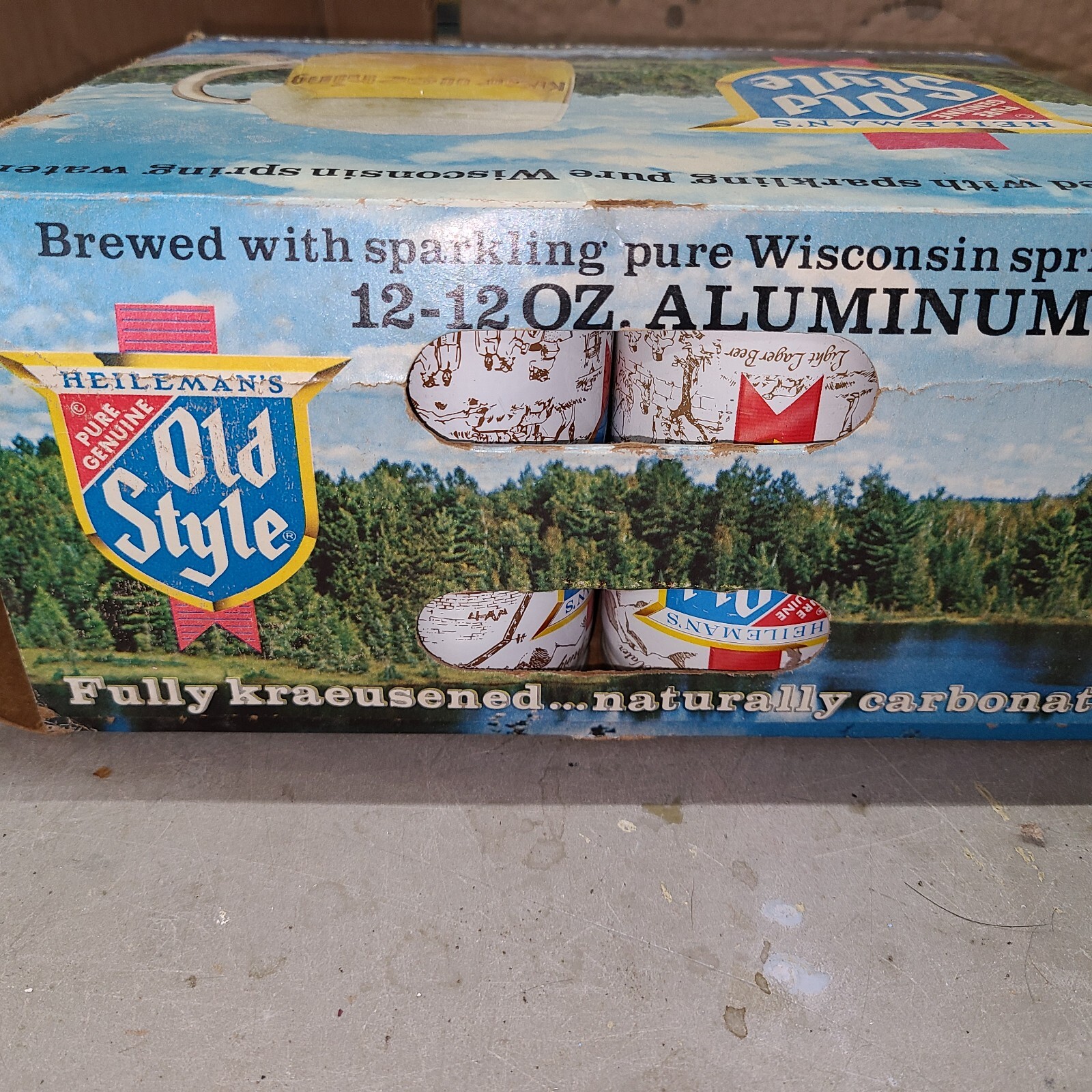 Old style 12 pack bar display 12 beer cans movie props EMPTY LaCrosse ...