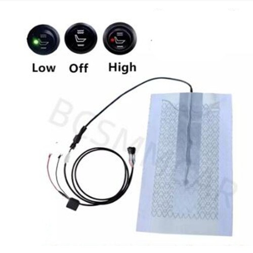 Motorcycle Heated Seat Heater Kit Carbon Fiber Pad With Round Switch ...