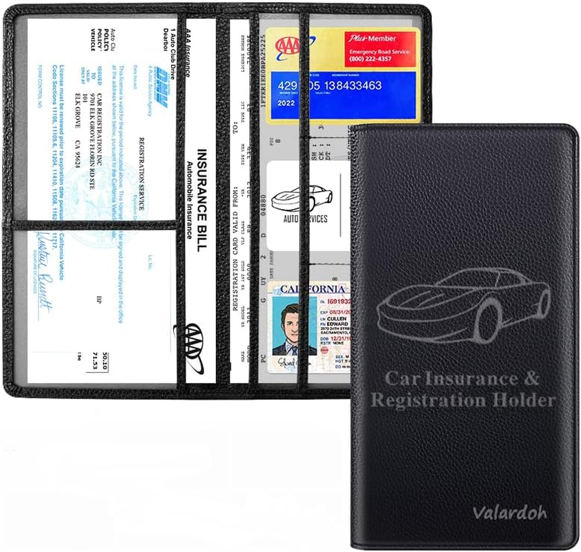 Premium Car Registration and Insurance Card Holder, Car Document Holder ...