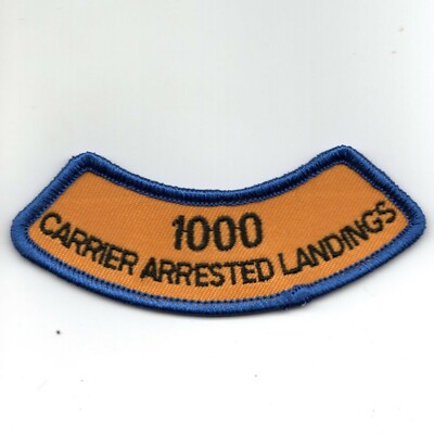 1000 CARRIER ARRESTED LANDINGS ARC TRAP ORANGE MILITARY EMBROIDERED ...