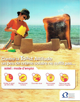 Publicité Advertising 0524 2007 Institut National Cancer contre toast ...