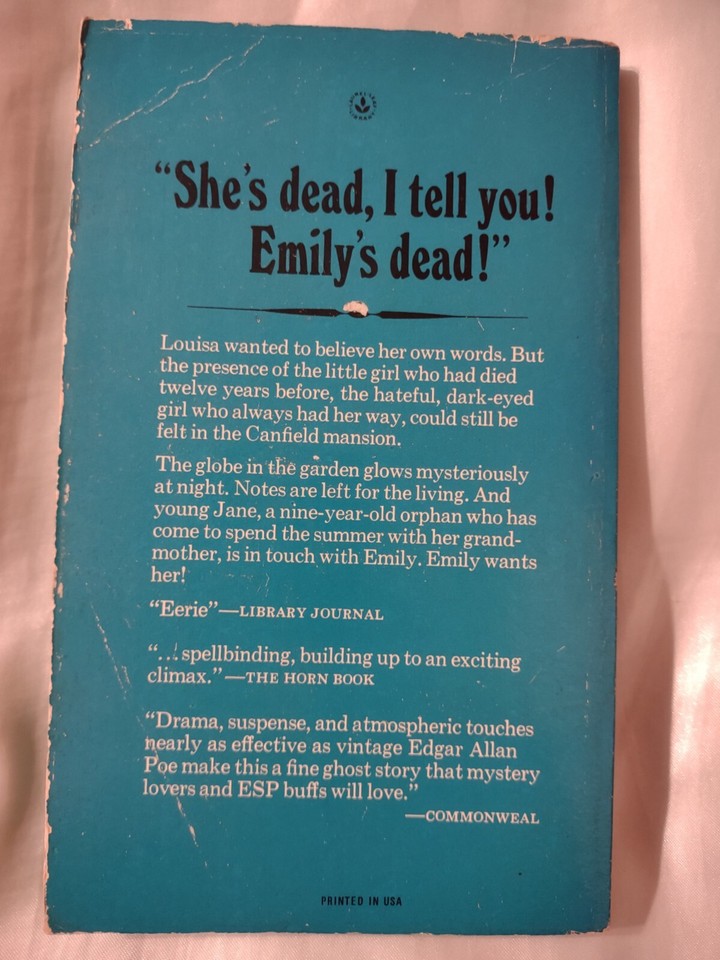 JANE-EMILY by PATRICIA CLAPP=1972 DELL PB GOTHIC/SINISTER HORROR/EVIL ...