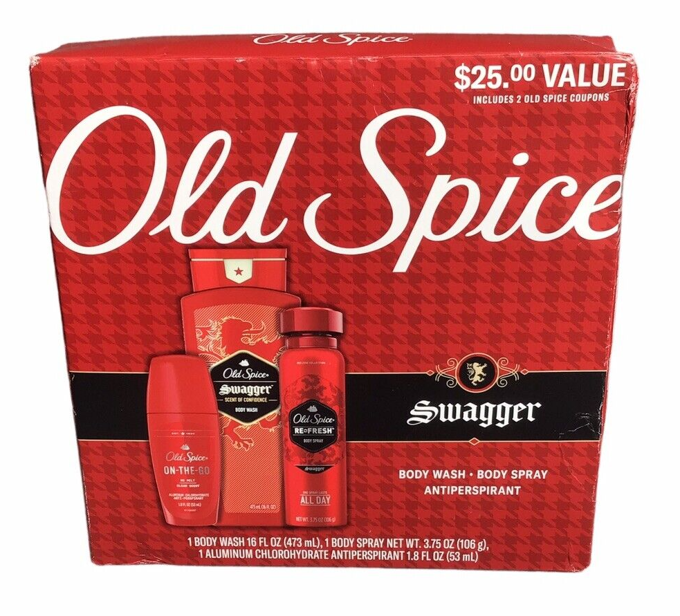 Old Spice Swagger Body Wash Body Spray & Antiperspirant Gift Pack New ...