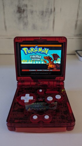 Ruby Red Gameboy Advance SP with IPS Upgrade | eBay