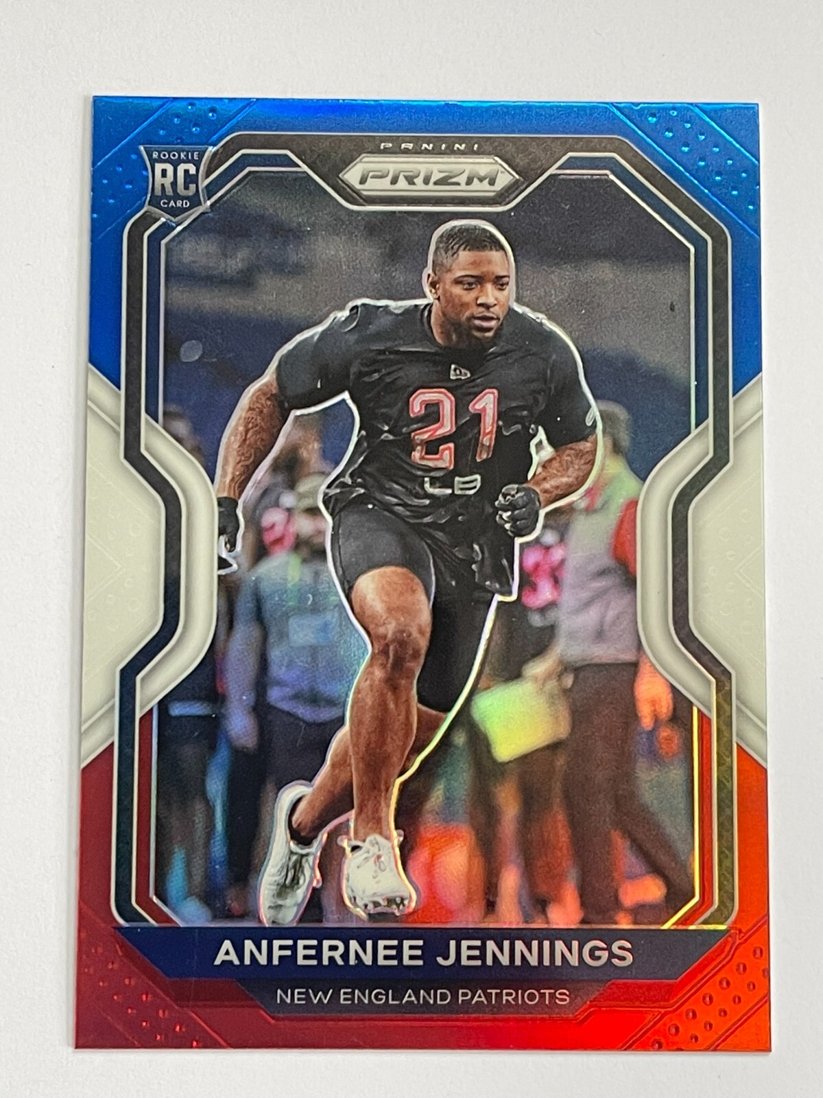 2020 Panini Prizm Patriots Anfernee Jennings Red White Blue Rookie #371 ...