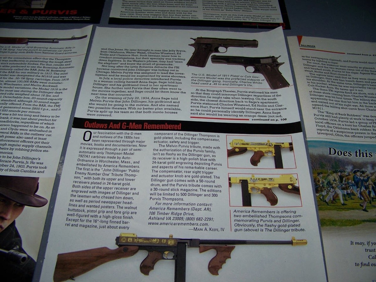 John Dillinger Tommy Gun Gold