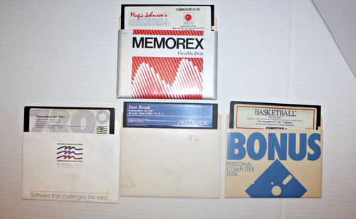 Lot of 4 Floppy Disks with Games for the Commodore 64 & 128 - TESTED ...