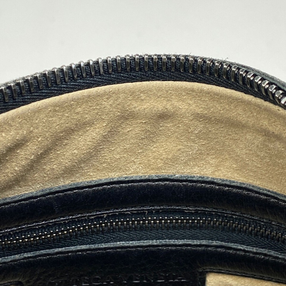 BOTTEGA VENETA 179188 Design Handbag One Shoulder Black Leather #BS2277 ...