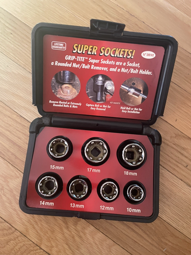 Grip-Tite Super Sockets 3/8" Drive 7pc Metric Sockets & Case | eBay