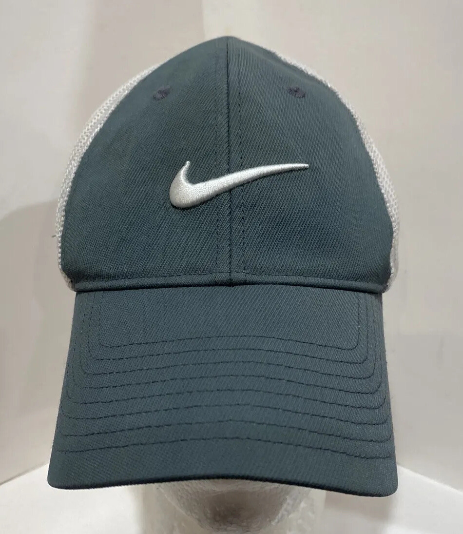 Nike Swoosh Golf VRS RZN Grey Green Baseball Cap Hat M/L Flexfit | eBay