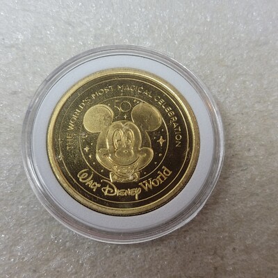 2021 Walt Disney World 50th Anniversary Souvenir Medallion Coin Goofy ...