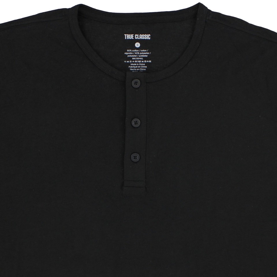 True Classic Men's Shirt, Long Sleeve Henley Style Shirt MSRP $35 | eBay