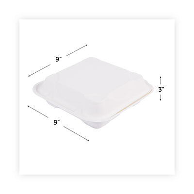 Eco-Products CONTAINER 9X9 HINGED WHT EP-HC93 ECO-PRODUCTS INC. Eco ...