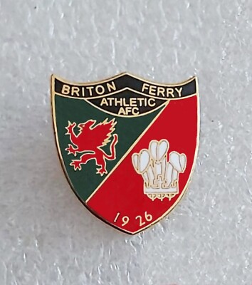 BRITON FERRY ATHLETIC FC BADGE ( Briton Ferry, Wales ) ENAMEL FOOTBALL ...