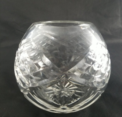 Crystal By Godinger Round Bowl Style 24% Lead Cut Crystal Vase | eBay