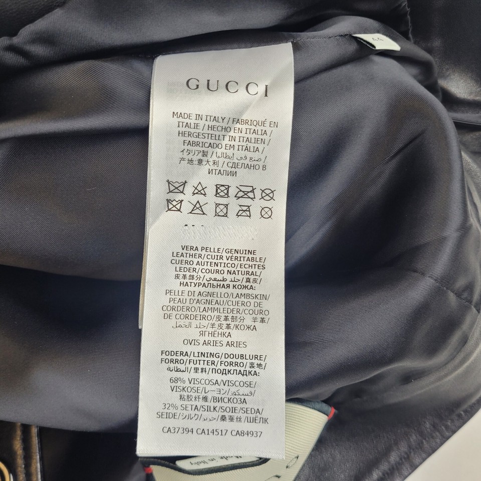 Gucci Women's Black Leather High Rise Zipper Closure Flare Pants 599059 ...