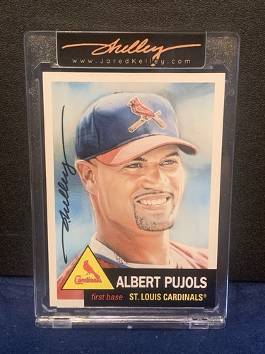 Albert Pujols 2023 Topps Living Set Artist Auto Black 8/20 By Jared ...