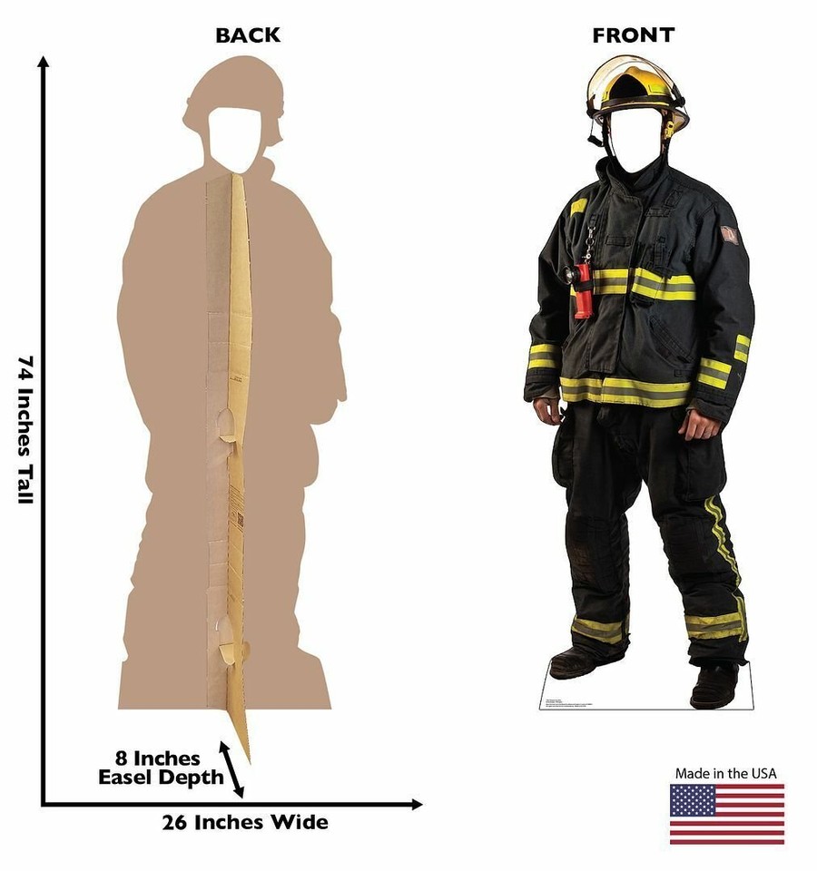 FIREMAN Life-Size Cardboard Cutout Standup Standee Poster | eBay
