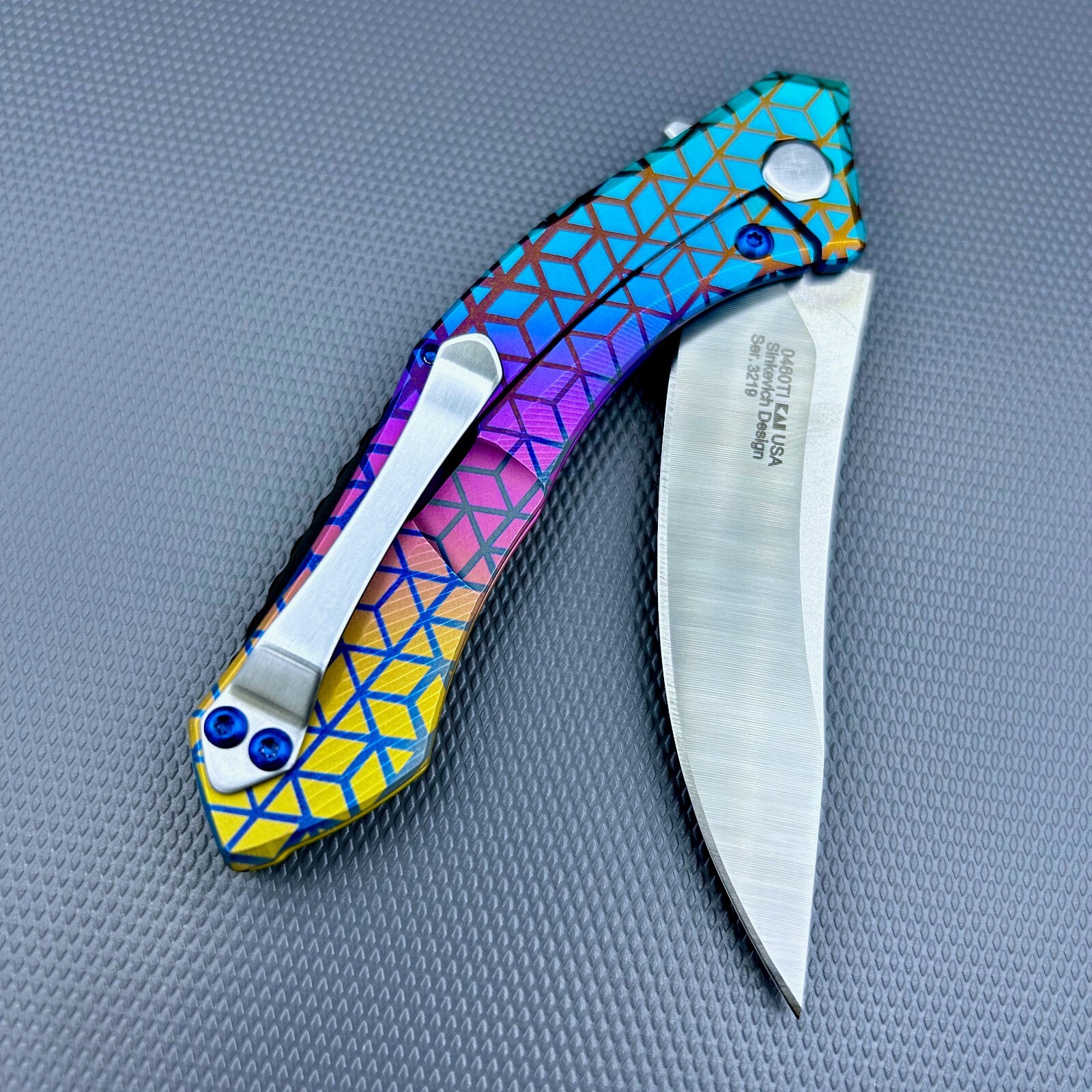 Zero Tolerance ZT 0460Ti Plain Edge Folder ZT0460 20CV Steel w/ Rhombus ...