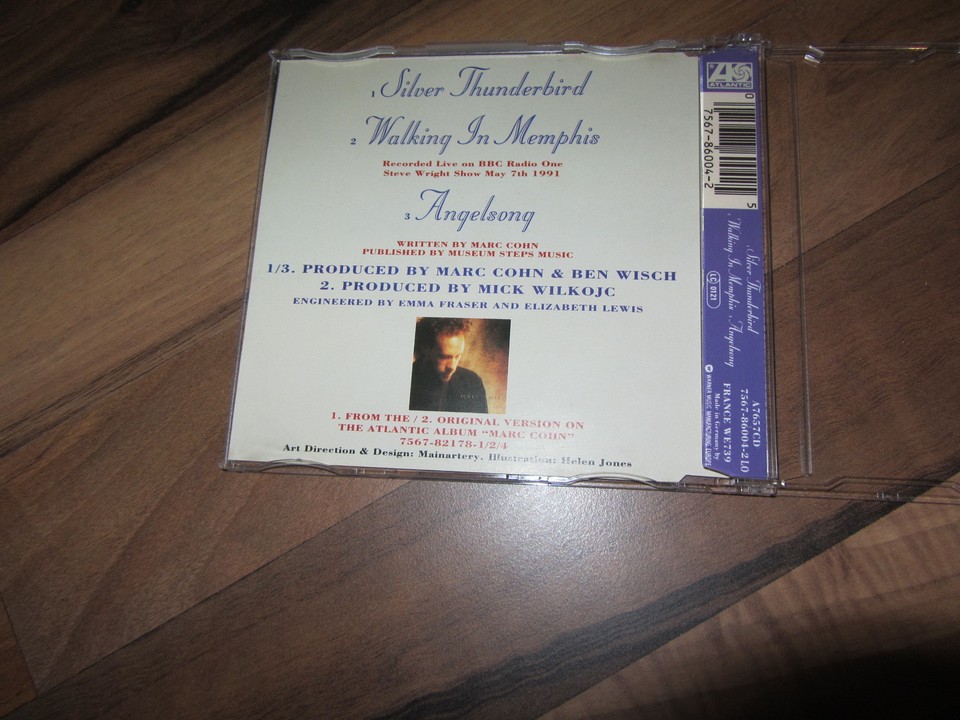 MARC COHN Silver Thunderbird OOP 1991 GERMANY CD single live track | eBay