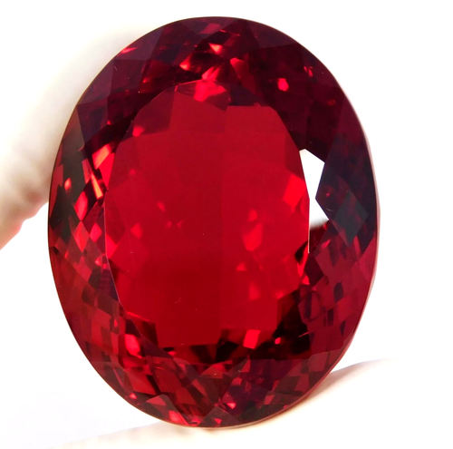 GIE Certified Natural 235.10 Ct Brazilian Red Topaz Oval Shape Loose ...