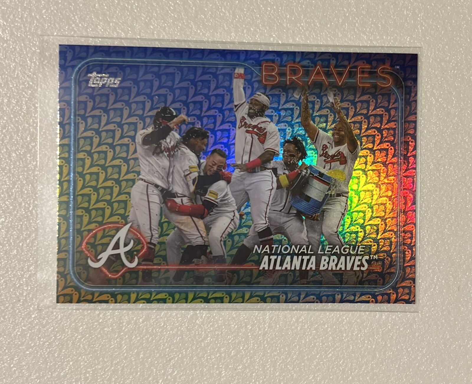 2024 Topps Series 1 Atlanta Braves Team Card #154 Easter Holiday Foil ...