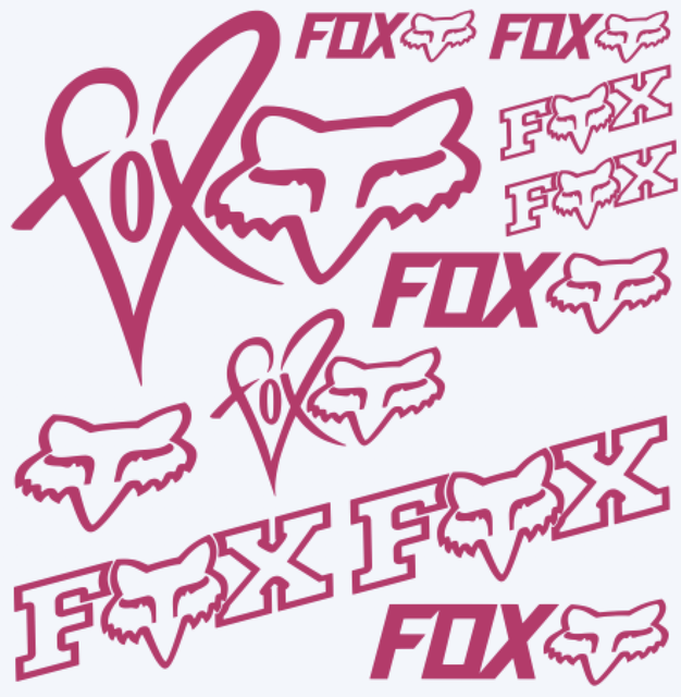 Fox-Racing Vinyl Decal Sticker 11 Stickers Set: Cars-ATVs-MX Racing | eBay