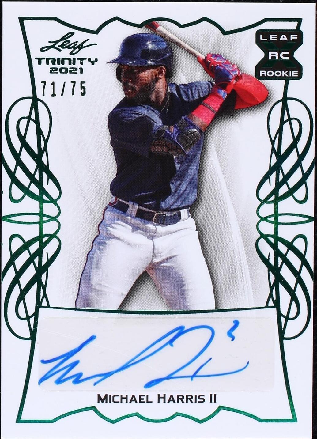 2021 Leaf Trinity - Michael Harris II #BA-MH1 Green /75 (AU, RC) for ...