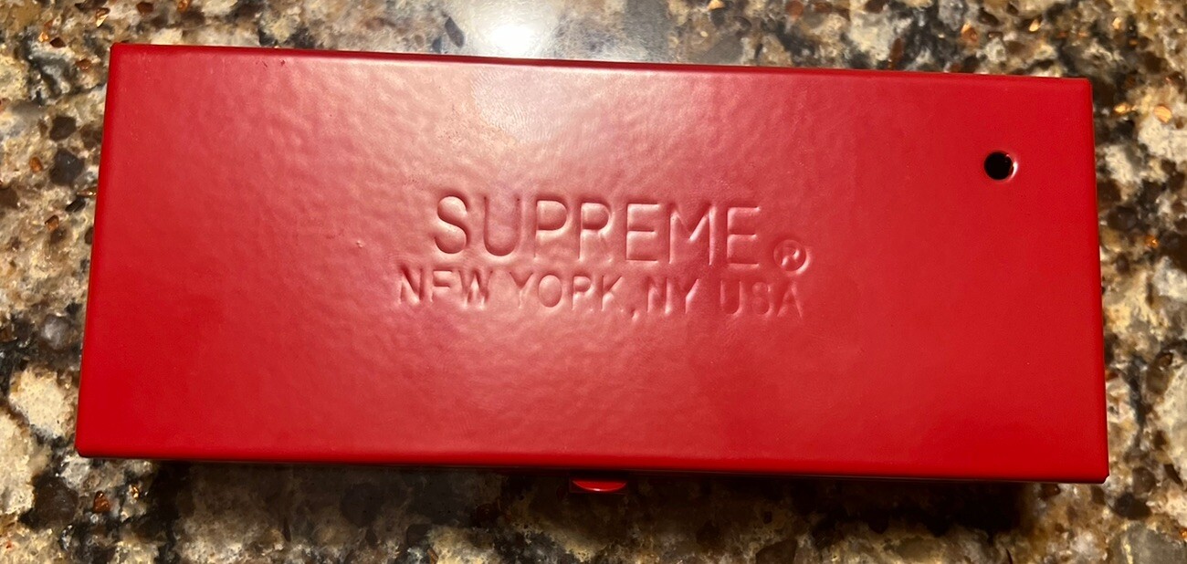 Supreme Box Logo Small Red Metal Storage Box Authentic Ships Same Day ...