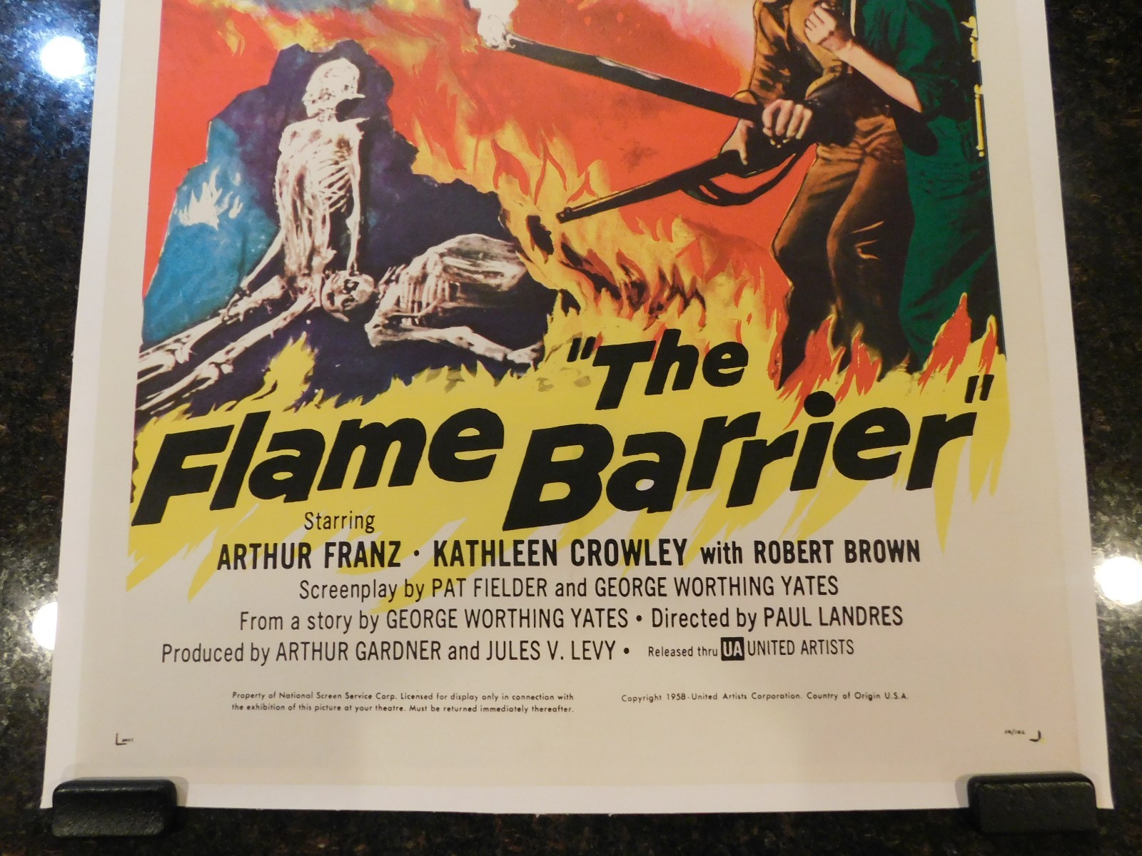 THE FLAME BARRIER Original 1958 Movie Poster, 27"x41", C8.5 Very Fine/Near Mint | eBay