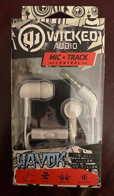 Wicked Audio Havok Earbud Headphones With Mic Track Control | eBay