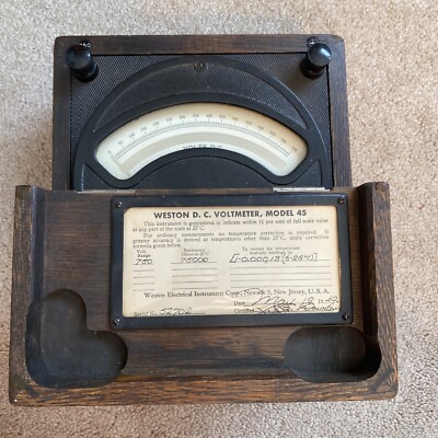 Amp & Voltmeters - Weston Dc Voltmeter Model