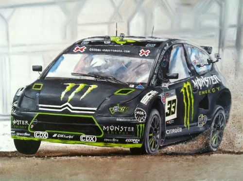 Liam Doran Rallycross Citroen A2 limited edition art print by Howard ...