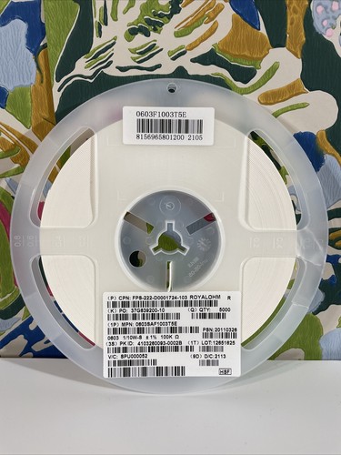 QTY 5000 Royal Ohm 0603SAF1003T5E SMD Resistor thick film 0603 100kΩ; 0 ...