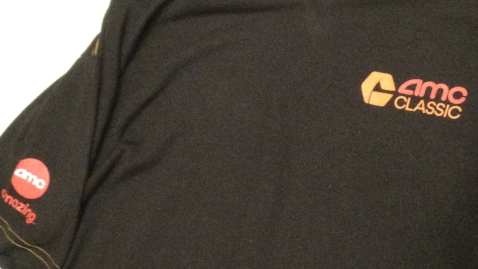 AMC Classic Shirt Large Black Movie Theater Employee Work Uniform ...