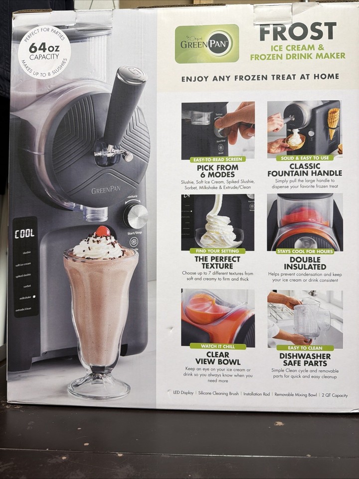 Frost Ice Cream Machine & Frozen Drink Maker, Soft Serve, Slushie ...