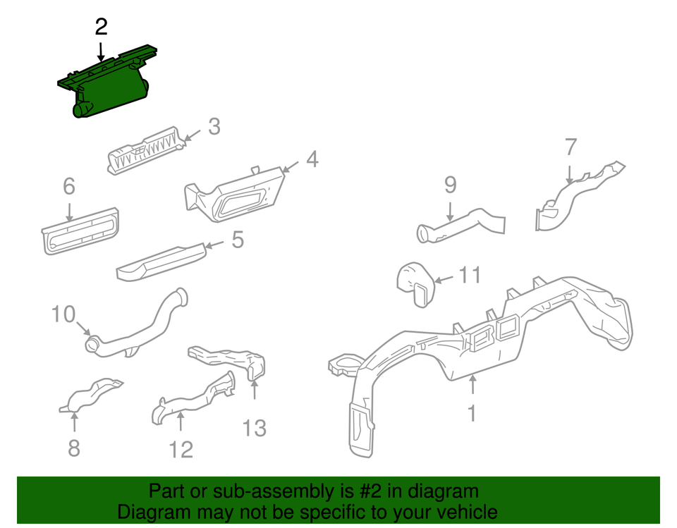 Genuine GM Defroster Nozzle 10444264 | eBay