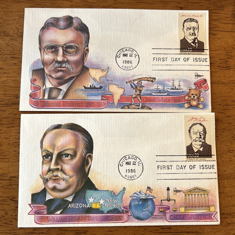 1986 FDC Presidents US First Day Cover Complete 37 Set Mint beautiful ...