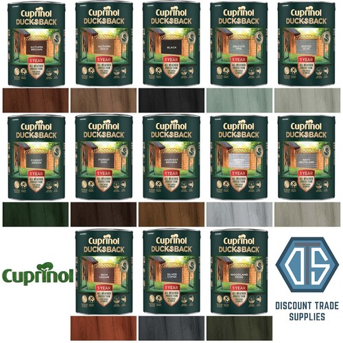 Cuprinol 5 year Ducksback All Colours Fence Wood Paint 5L FREE Next Day ...