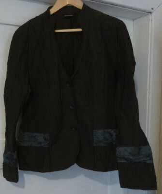 Taifun Collection Blazer / Jacke braun mit blauen Einsätzen Gr. 42 ...