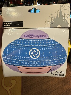 WDW Disney Epcot Figment Holiday Christmas Sweater Cast Member Name Tag ...