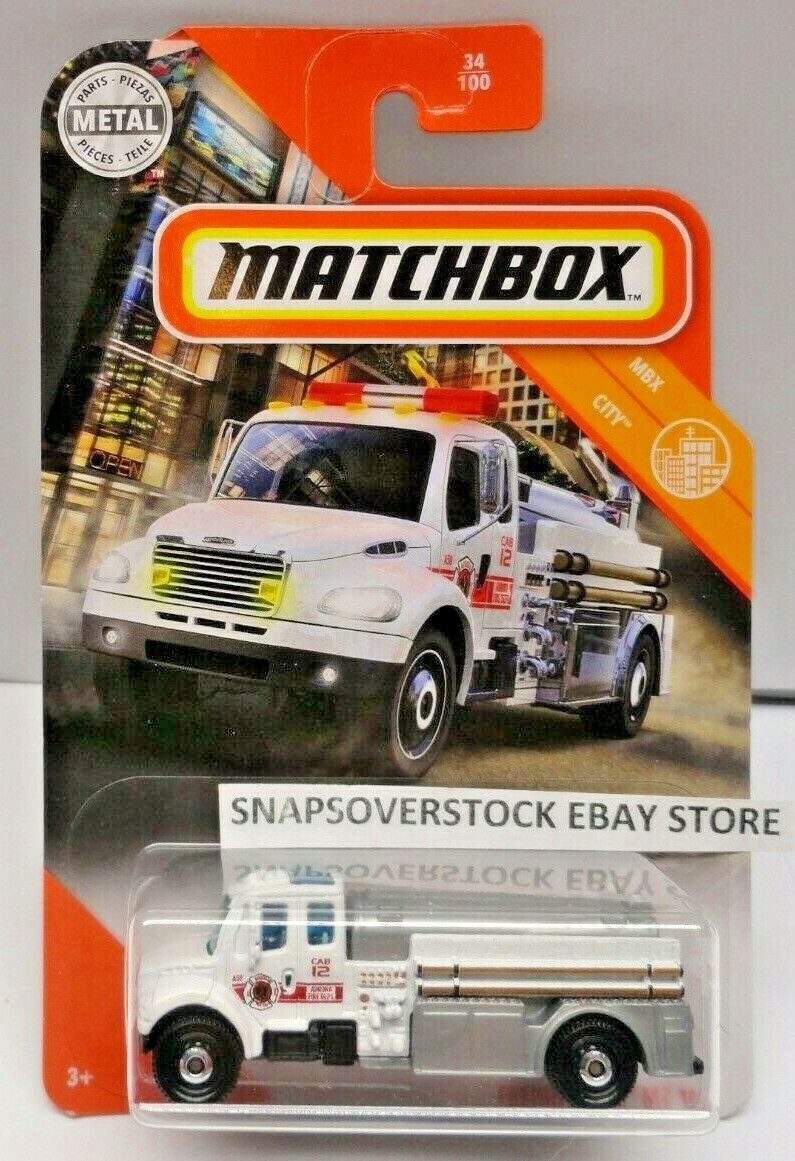 2020 MATCHBOX WHITE FREIGHTLINER M2 106 FIRE TRUCK, MBX CITY, MBX #34 ...