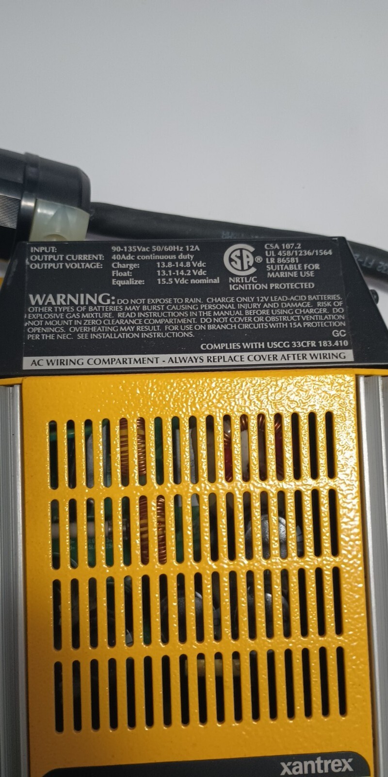 XANTREX TRUECHARGE 20 AMP MULTI-STAGE BATTERY CHARGER 240.25.00.10 for ...