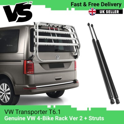 FOR VW T6.1 TRANSPORTER GENUINE TAILGATE 4 BIKE BICYCLE HOLDER RACK V2 ...