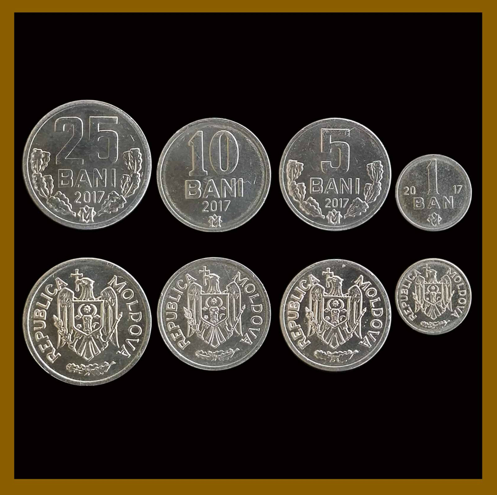 Moldova 1 5 10 25 Bani (4 Pcs Coin Set), 2017 Unc | eBay
