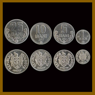Moldova 1 5 10 25 Bani (4 Pcs Coin Set), 2017 Unc | eBay