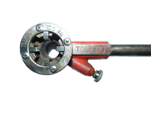 Vintage Toledo OO Ratcheting Pipe Threader with 3/4 Inch Die | eBay