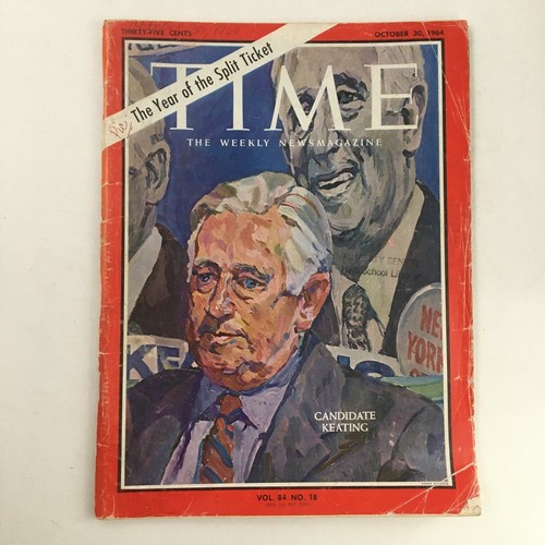 Time Magazine October 30 1964 Candidate Kenneth Keating No Label | eBay